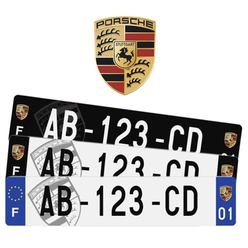 Plaques Auto Porsche | Plaque Immatriculation Auto-Moto