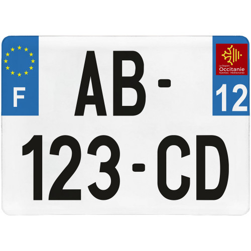 Plaque d'immatriculation Aveyron (12) pour 4X4 pour 275x200