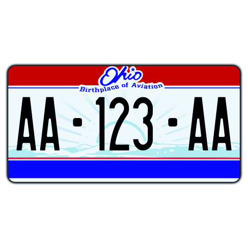 PLAQUE AUTO USA OHIO 30x15 cm - ref.30X15-U-OHIO