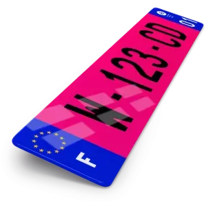 Plaque W garage rose 2026 – Nouvelle plaque professionnelle provisoire ...