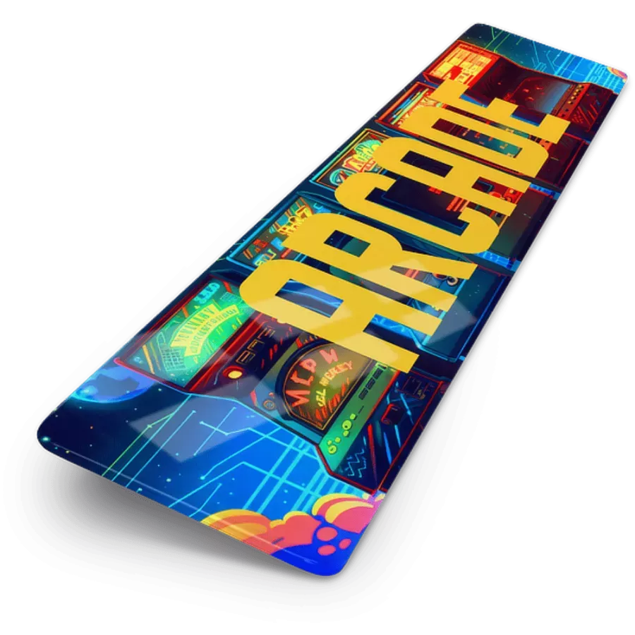 Plaque Auto 52x11 cm - Gaming Arcade - ref.52X11-P-GAMING-ARCADE